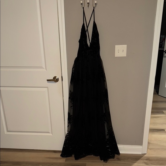 Showpo. | Dresses | Showpo Black Sequin Halter Gown | Poshmark